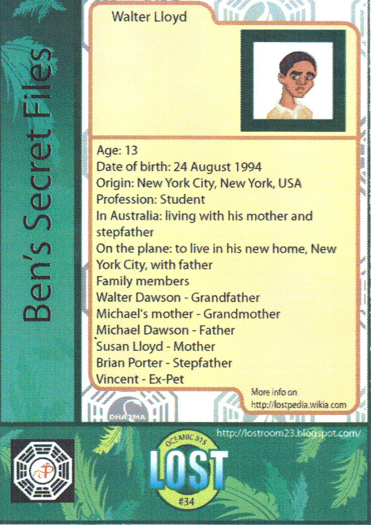 My Journey Through The LOST Encyclopedia: Walt Lloyd