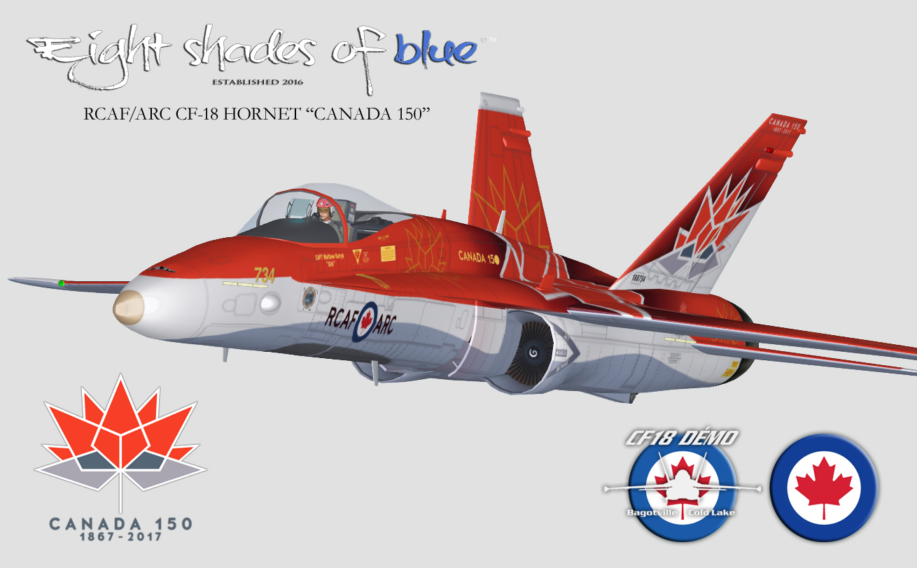 Eight Shades of Blue: RCAF/ARC CF-18 Hornet "Canada 150"
