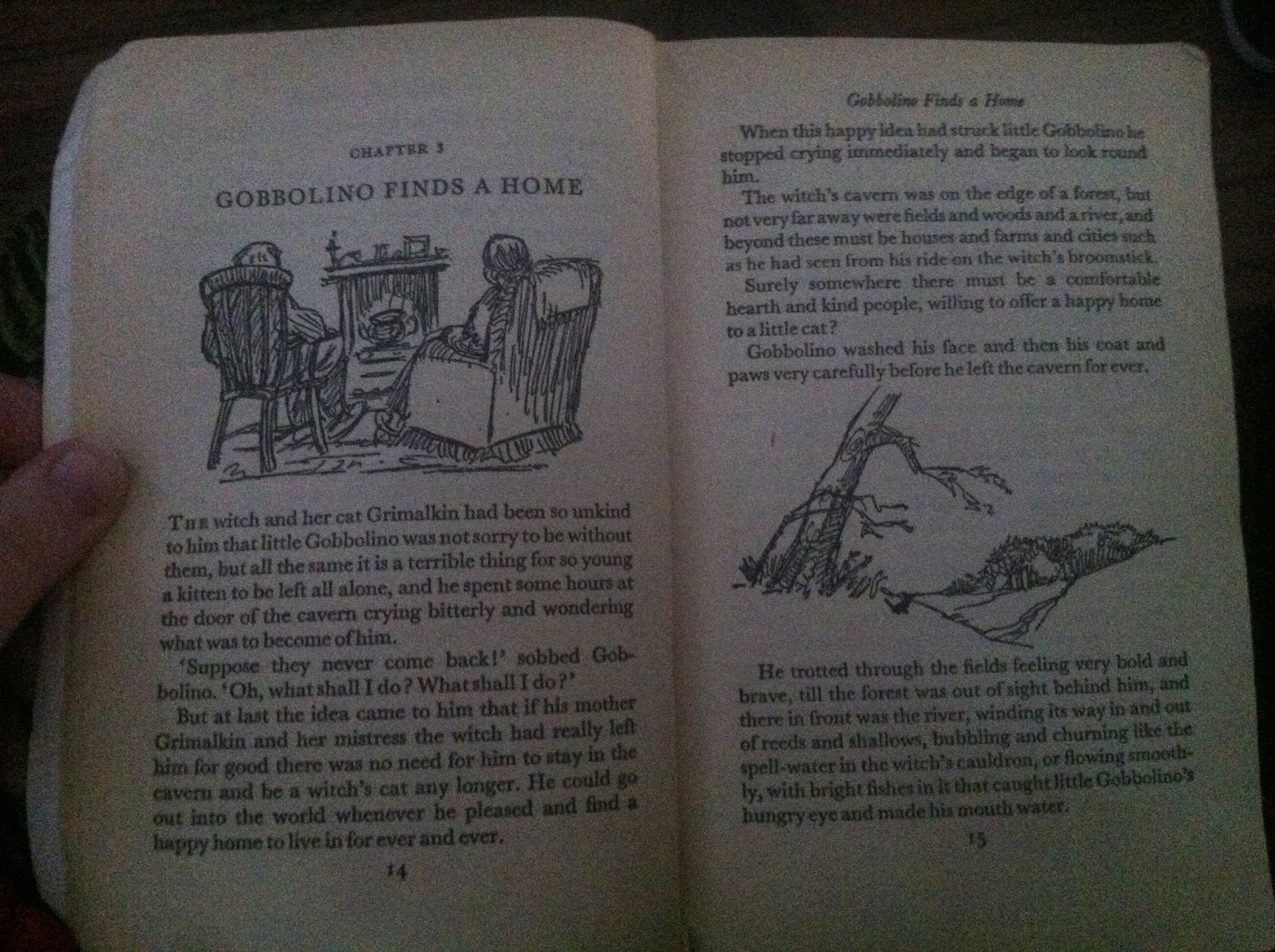 omnomnicon art: Gobbolino the Witch's Cat by Ursula Moray Williams