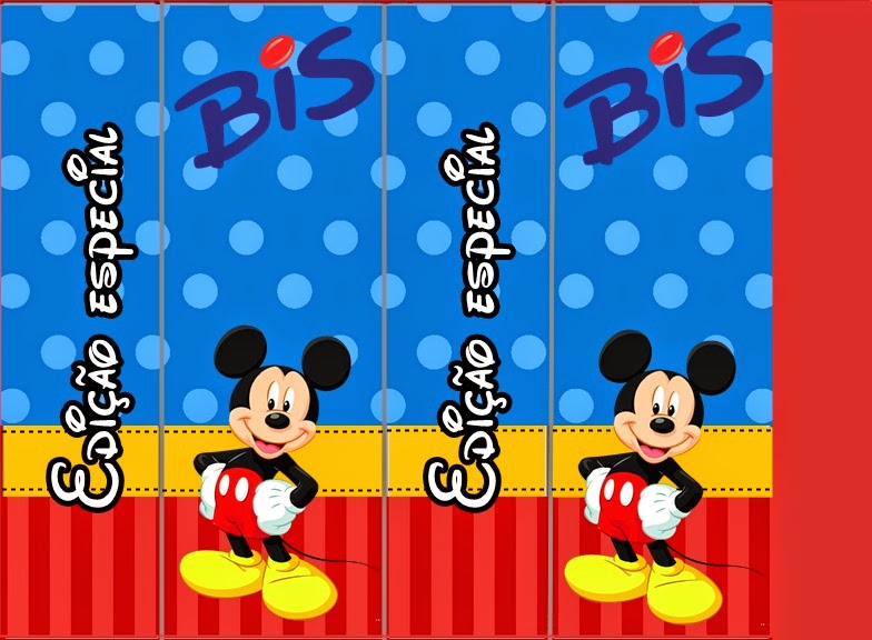 Mickey en Azul y Rojo: Kit para Fiestas para Imprimir Gratis. - Ideas y ...