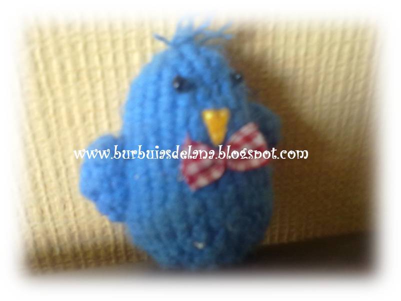Burbujas de lana: Pollito azul