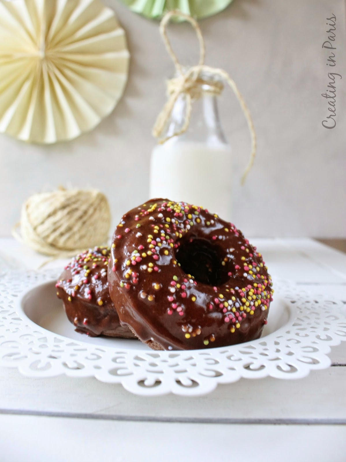 Creating in Paris: Donas de chocolate al horno