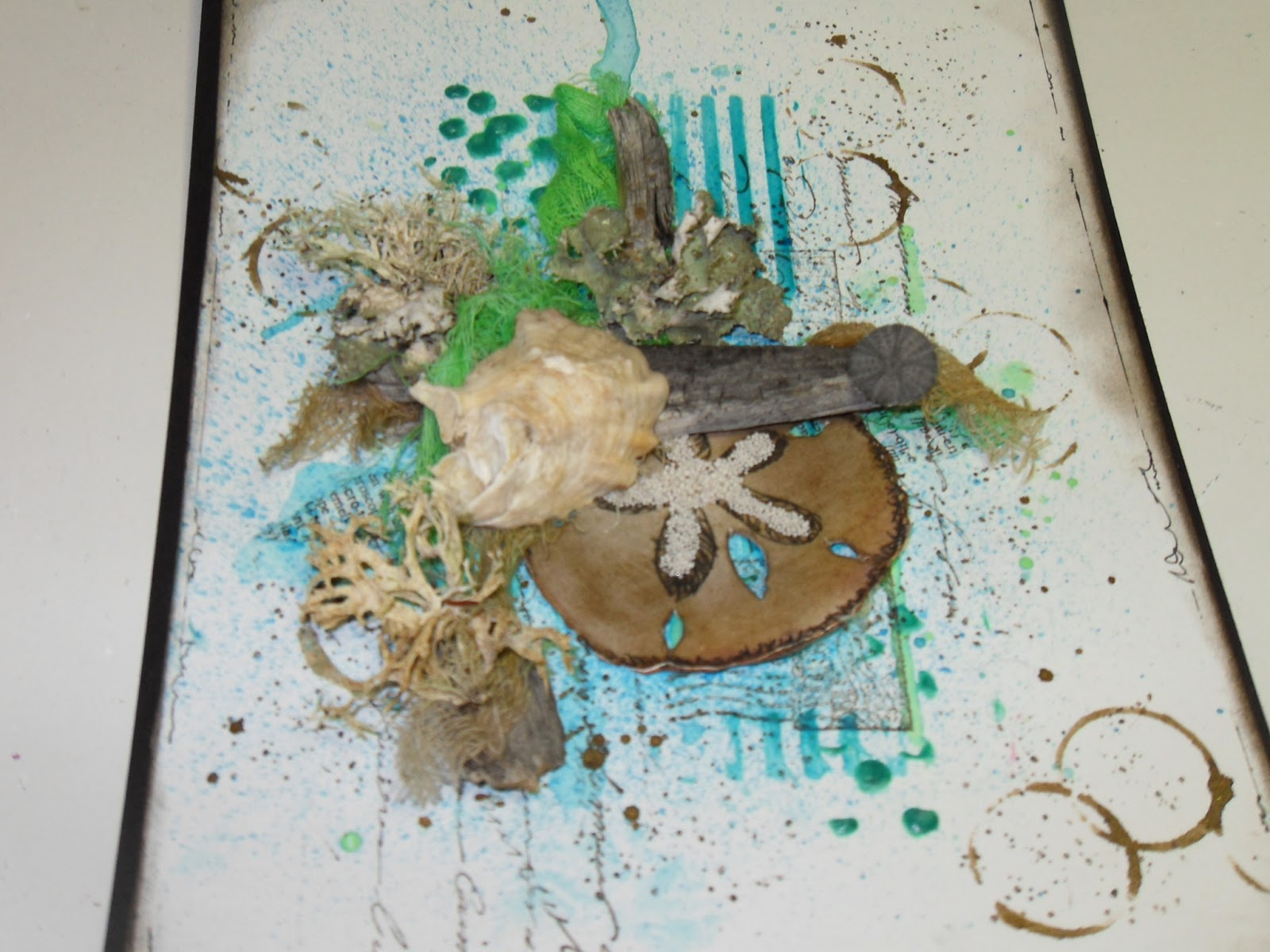 My Stamping Obsession: Mixed Media Sea Themed Art Card