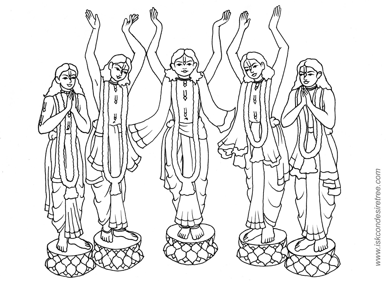 Bhagavat Chintan Das (Bhikaji): Sri Chaitanya Mahaprabhu Line Drawing