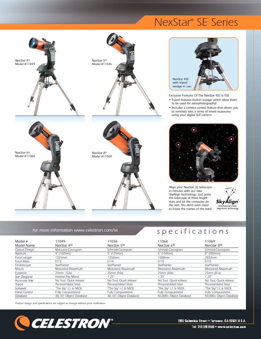 Jeff's Blog: Celestron Nexstar 8SE Computerised Telescope in Singapore
