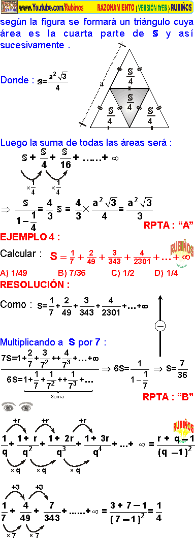 SERIES Y SUMATORIAS FÓRMULAS , MÉTODOS Y EJEMPLOS DE RAZONAMIENTO ...