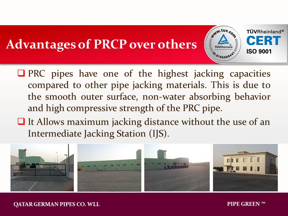 Qatar German Pipes Co (QGPC): Polymer Resin Concrete Jacking Pipes in Qatar