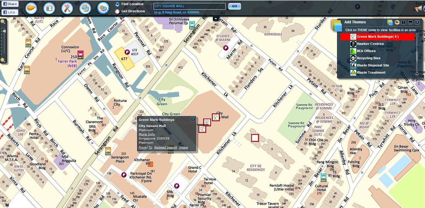 OneMap.sg: Green Mark Building info on OneMap