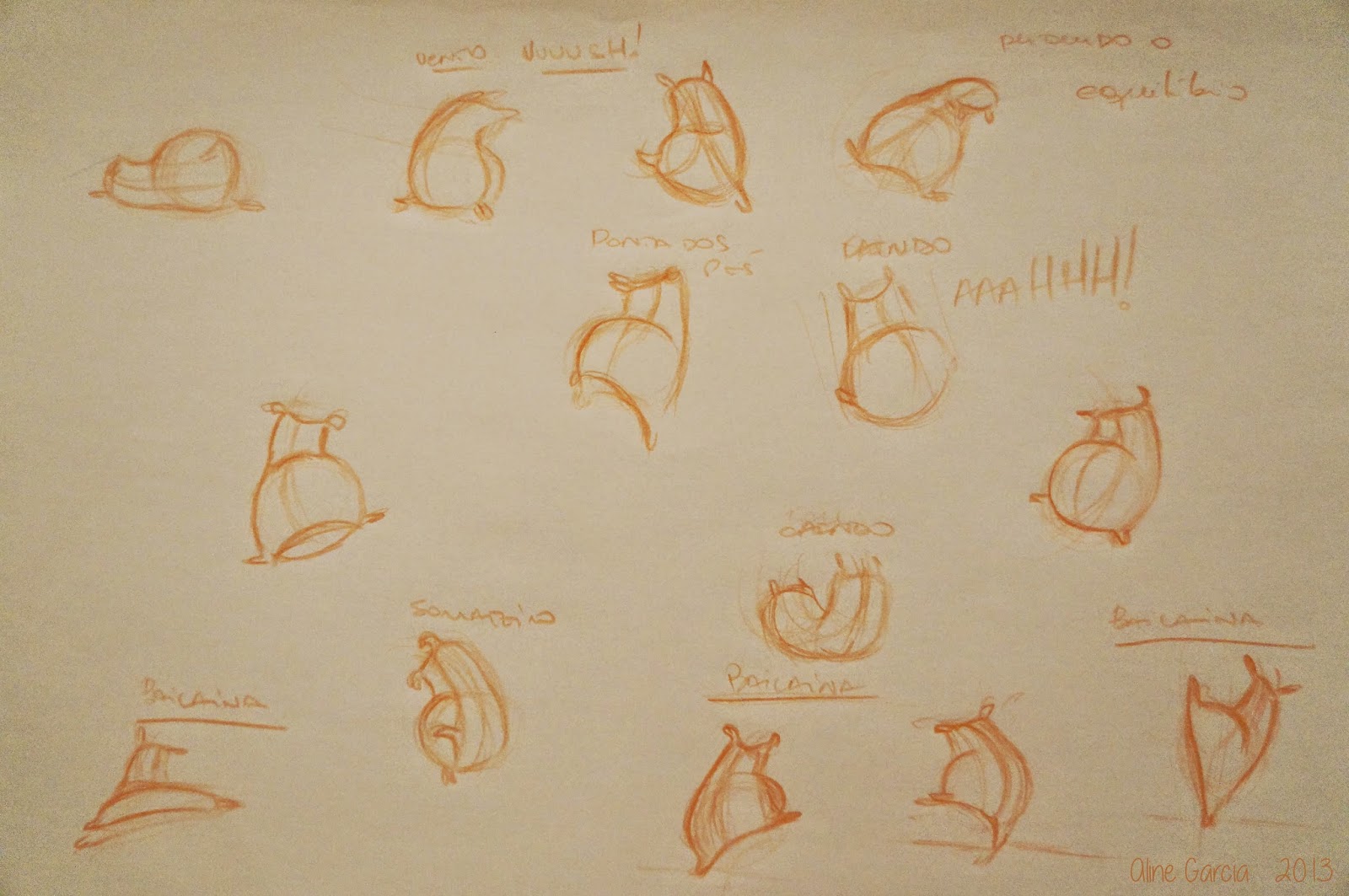 The art of Aline Garcia: Flour Sack - Action Poses