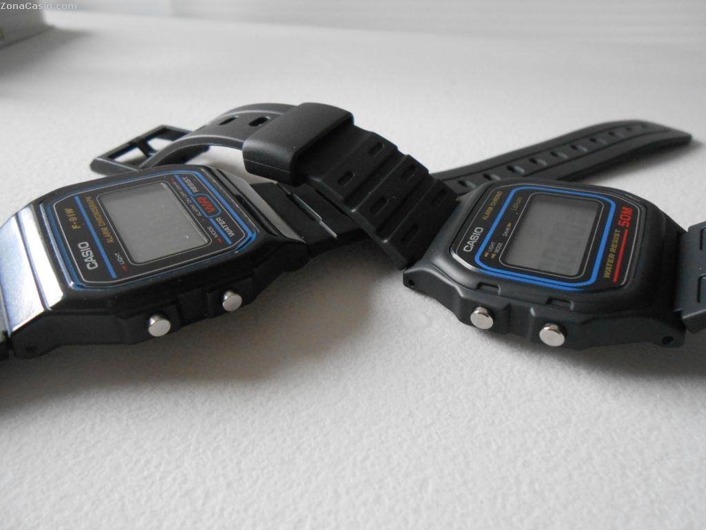 Zona Casio: Comparativa: Casio W-59 VS F-91
