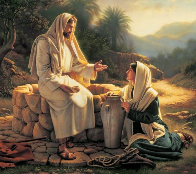 Wallpapers of Jesus and the woman of Samaria (John 4:4-29)