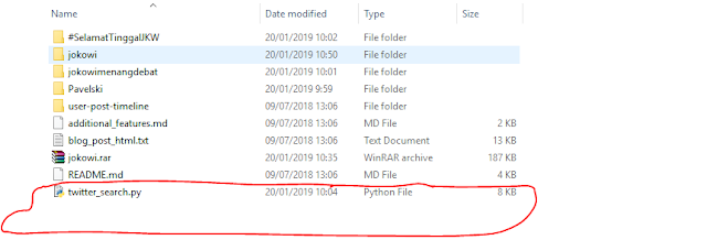 Cara Crawling Menggunakan Tweepy di windows