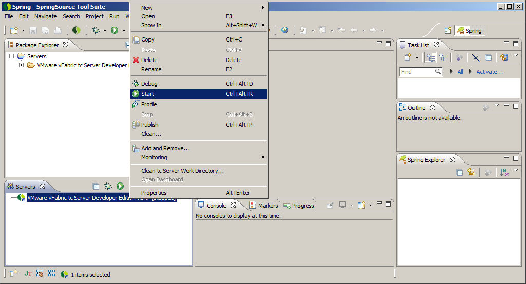 Strive to know a little about a lot: VMware vFabric tc Server Setup in ...