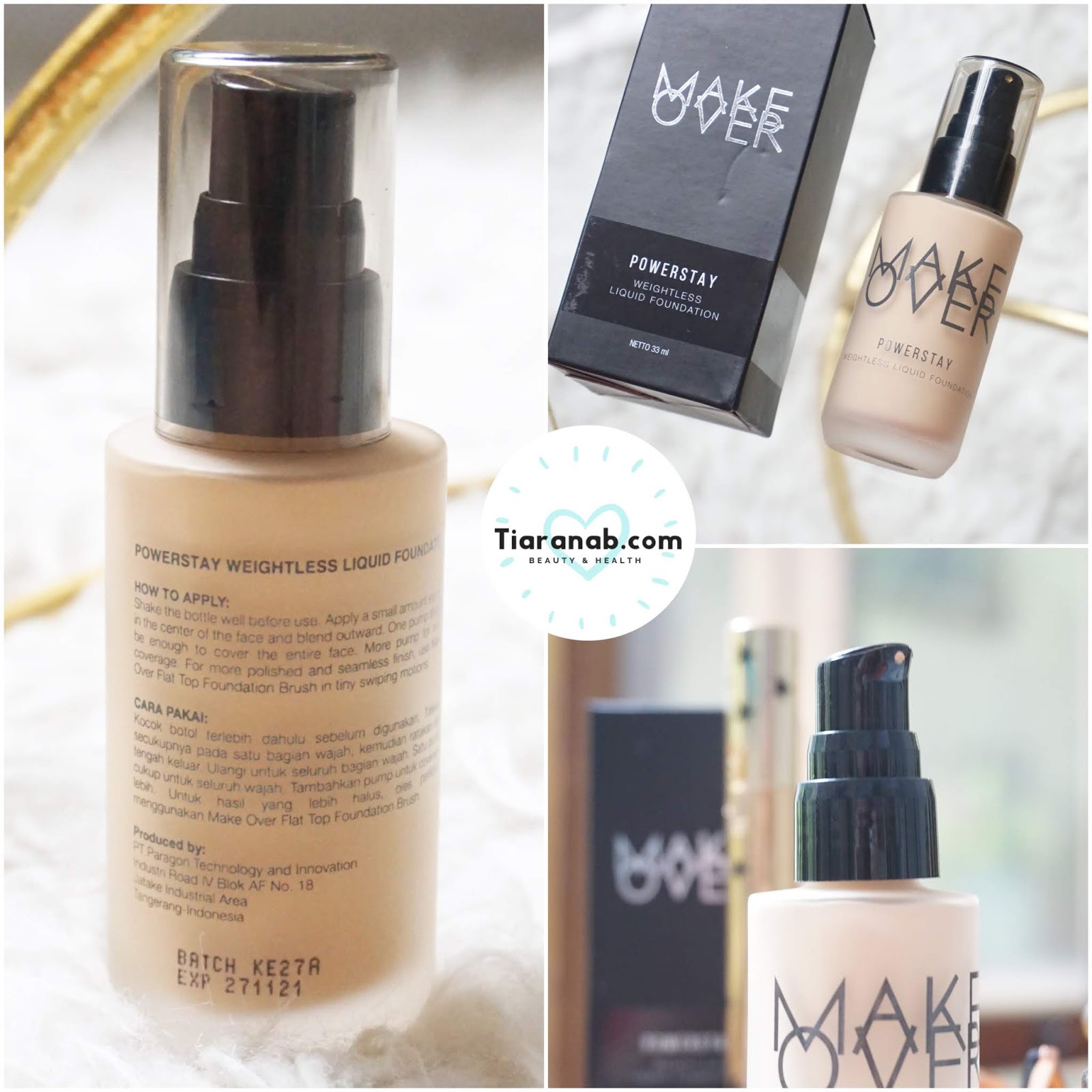 [Honest Review] Makeover Powerstay Wightless Liquid Foundation | Tiaranab