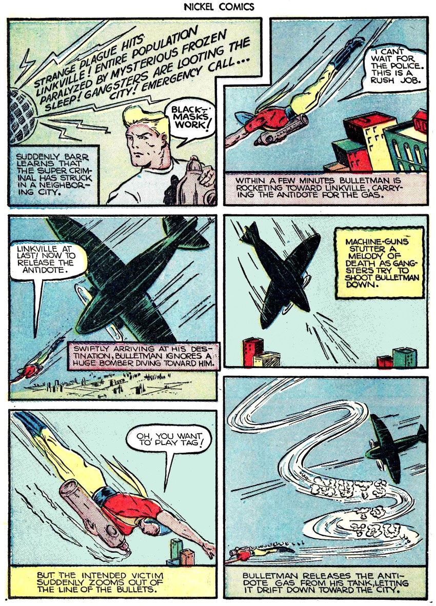 Pappy's Golden Age Comics Blogzine: Number 1407: The five-cent superhero