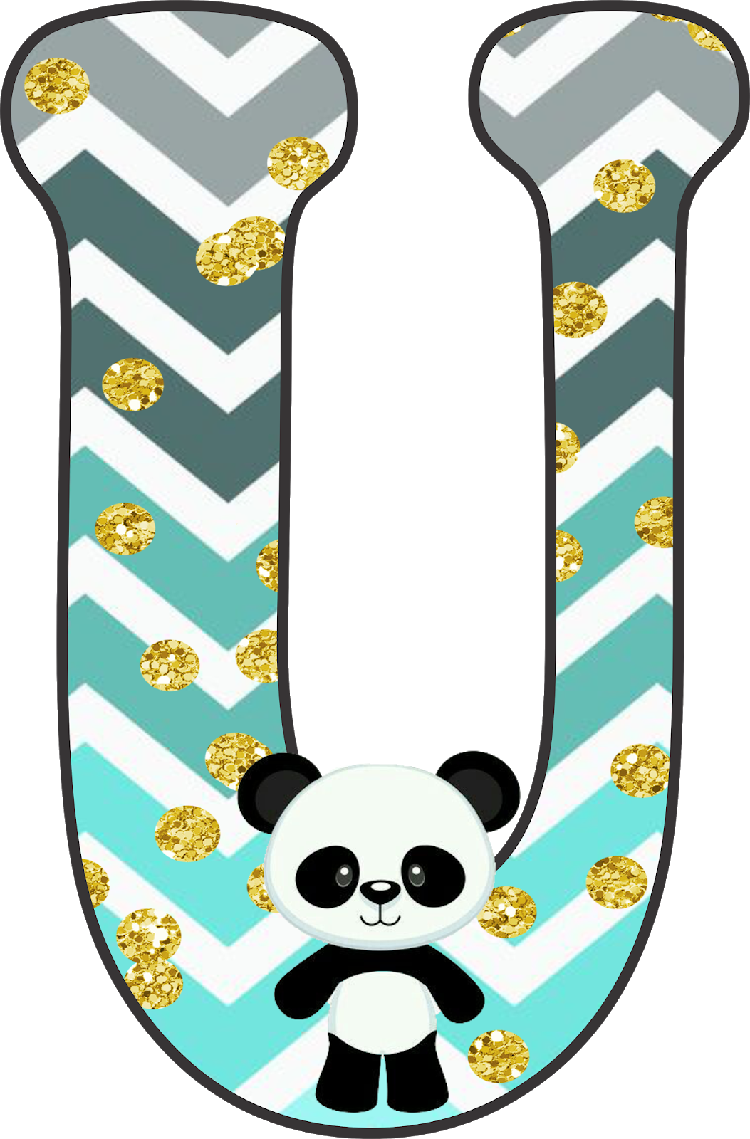 Alfabeto de Panda tierno para Descarga Gratis