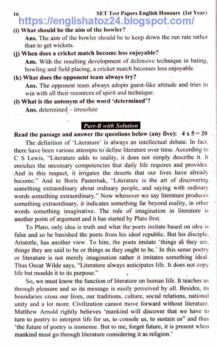 Test Papers for English Honours First Year Page 11-22 - English Grammar ...