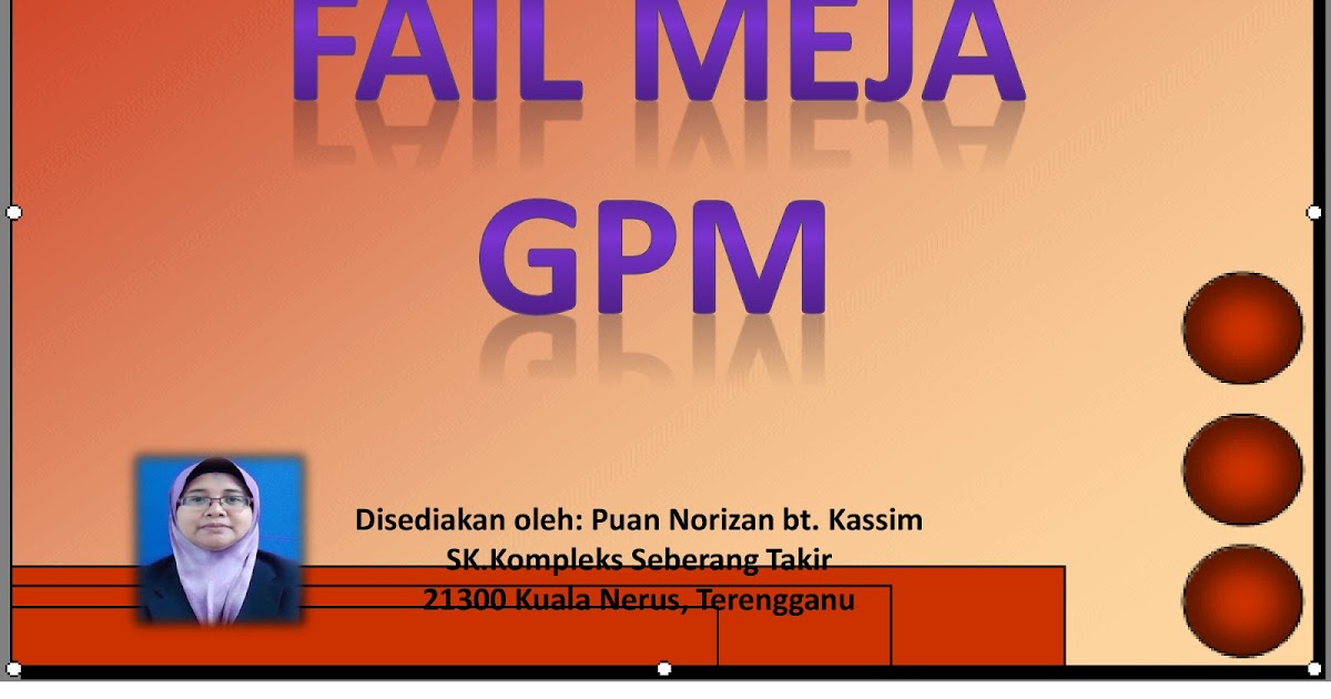 Pusat Sumber STARS: FAIL MEJA GPM