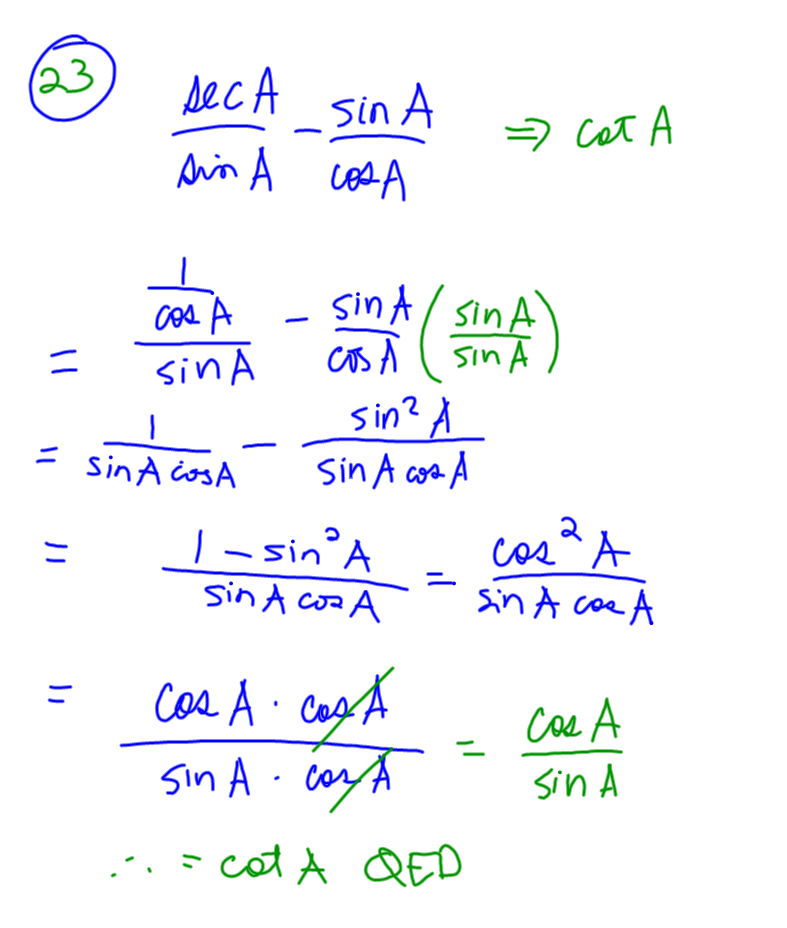 Mr. J.'s Math Classes: M4 Pythagorean Identities Proofs Part2