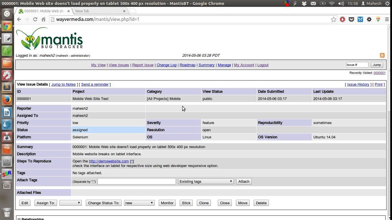 Mantis Bug Tracker