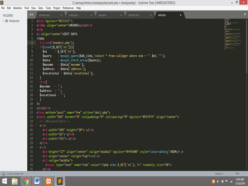 Cara Membuat CRUD Dengan PHP di MySQL | Tutorial - Blog Adi bin Ajat Web