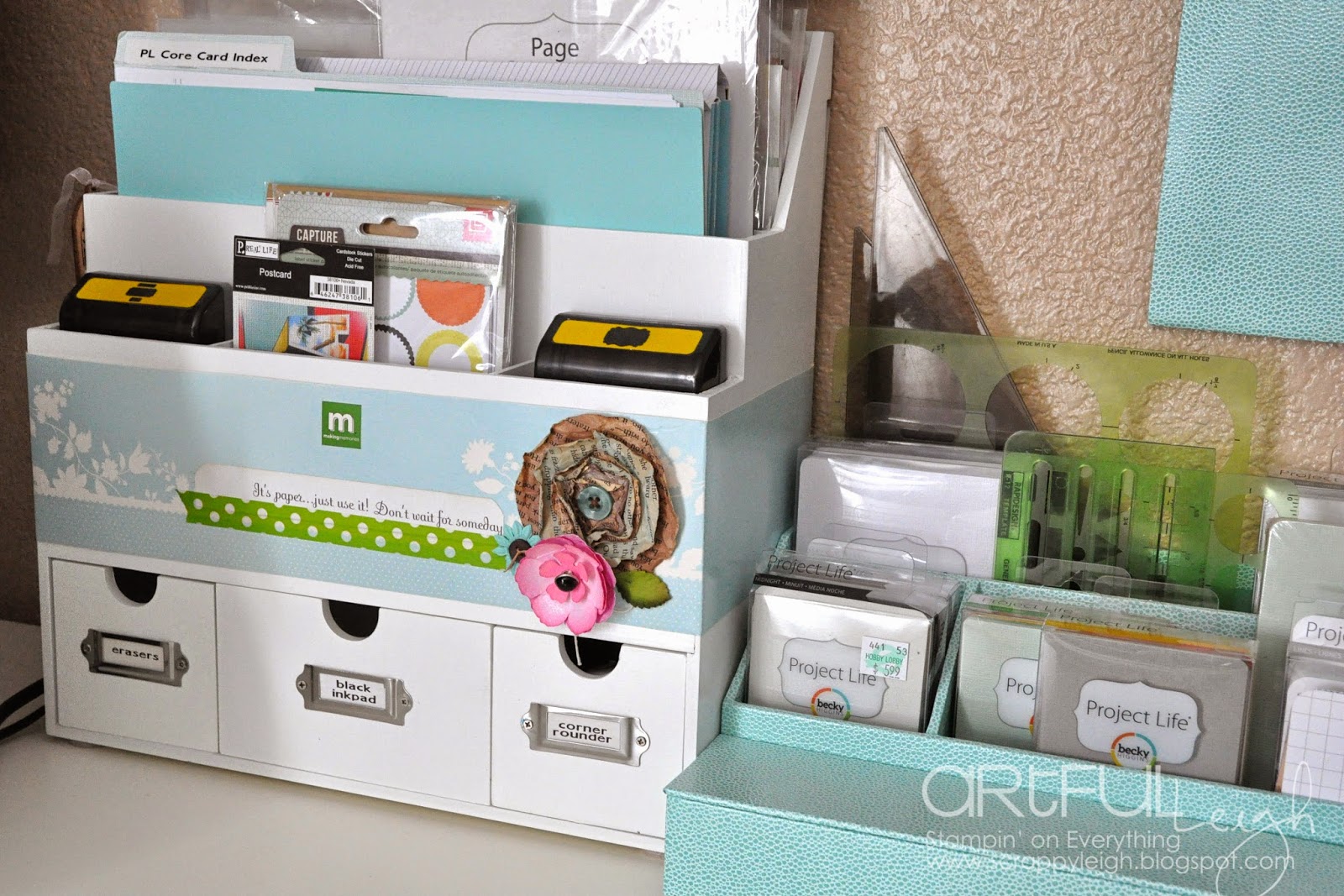 ARTFUL LEIGH: How to Organize a Project Life Station