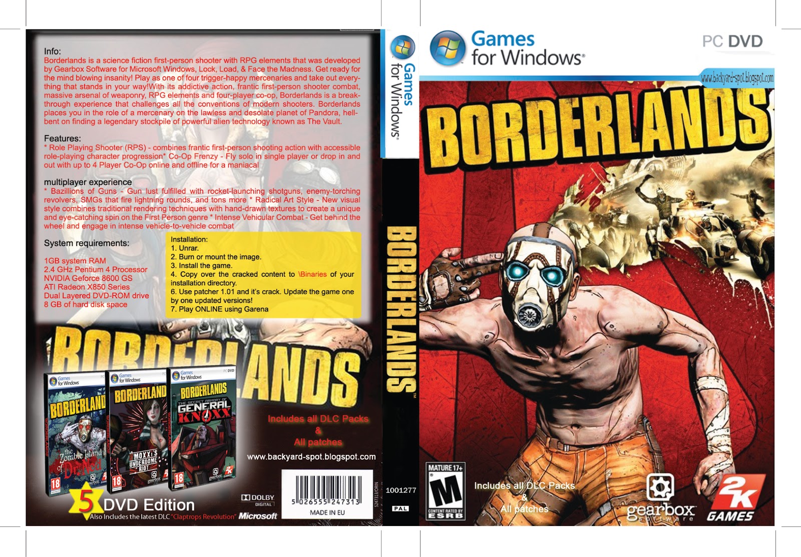 The Backyard Spot: PC DVD Covers from Backyard!