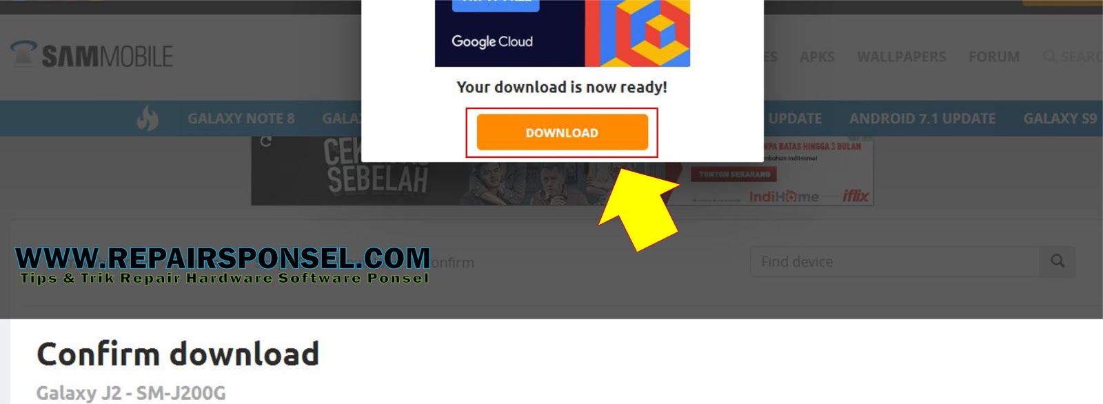 Cara Download Firmware Samsung dari SAMMOBILE - Repairs Ponsel
