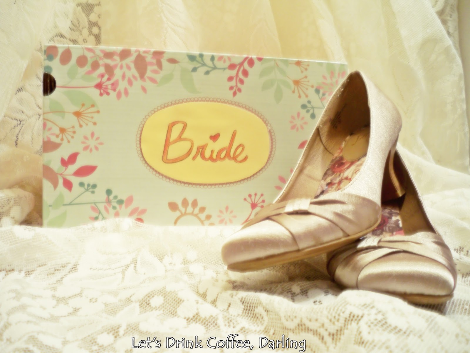 Let's Drink Coffee, Darling: Decorative Box for Wedding Shoes