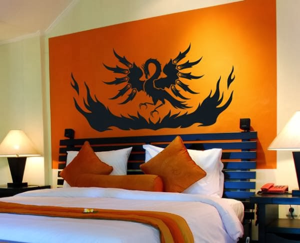 Dormitorios en color naranja y marrón - Colores en Casa