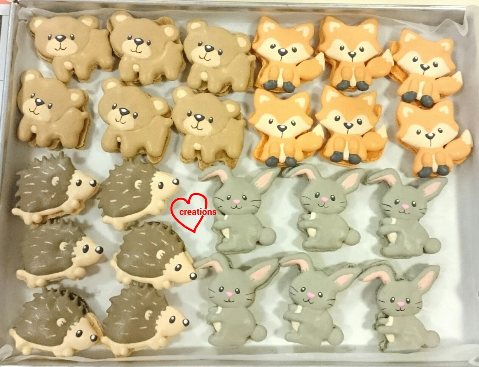 Loving Creations for You: Woodland Creature Macarons with Salted ...