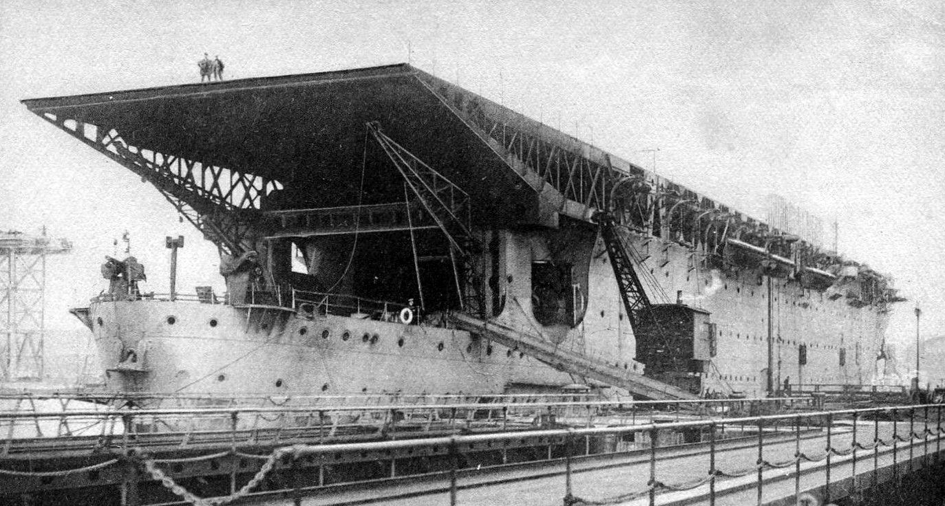 Tour Scotland: Old Photograph HMS Argus Aircraft Carrier Rosyth Fife ...