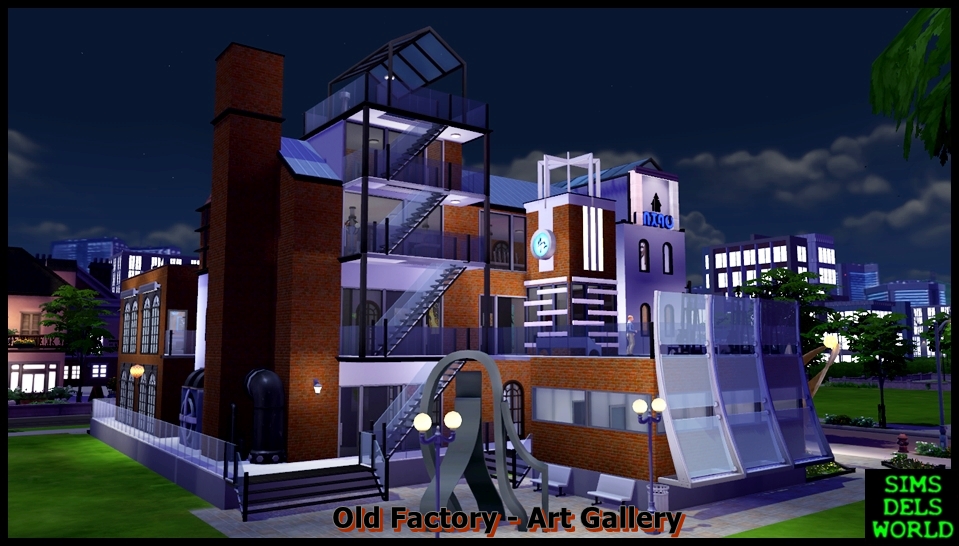 SimsDelsWorld: The Sims 4 : Old Factory - Art Gallery