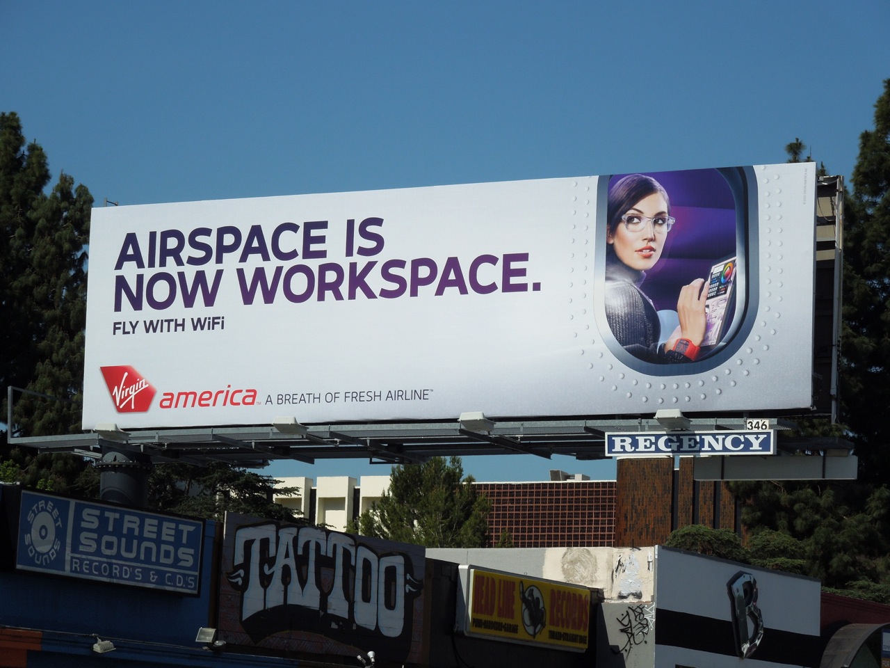 BONUS DAY: Virgin America Breath of fresh airline billboards... | Road ...