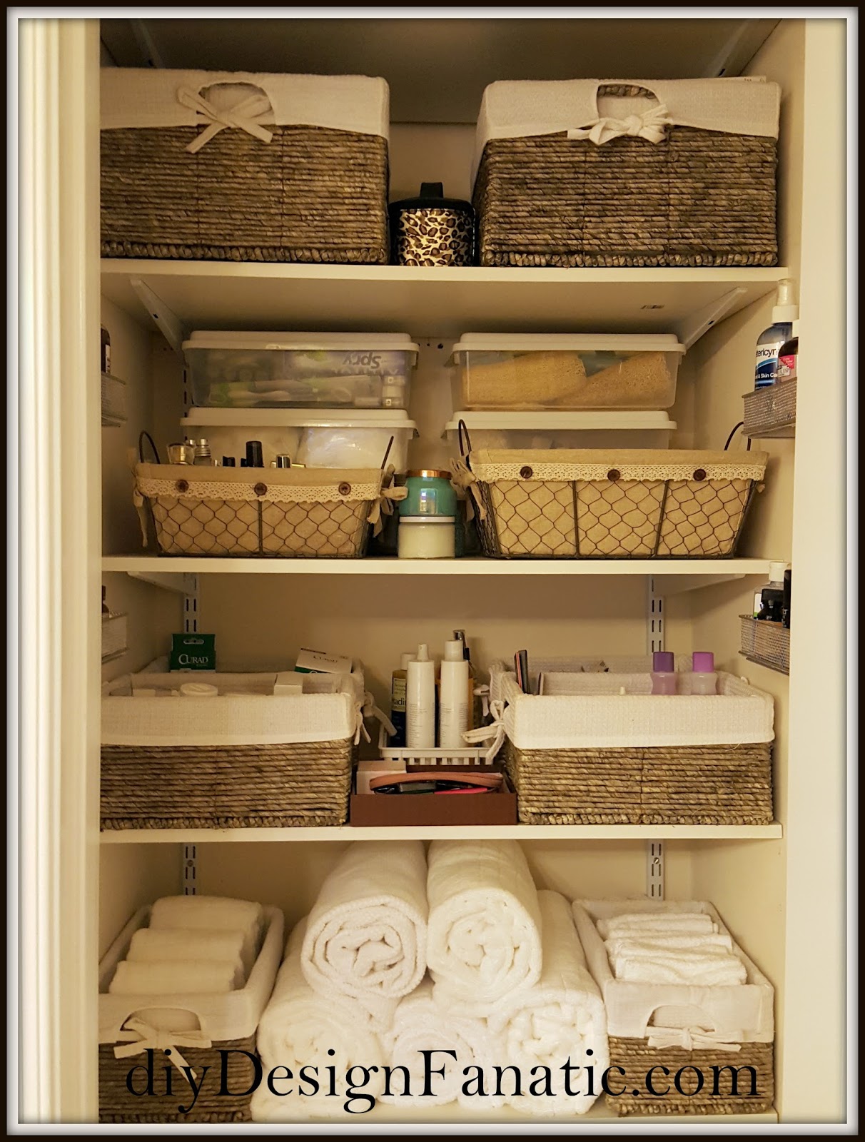 If you'd like to compare the linen closet in our old house, you can ...