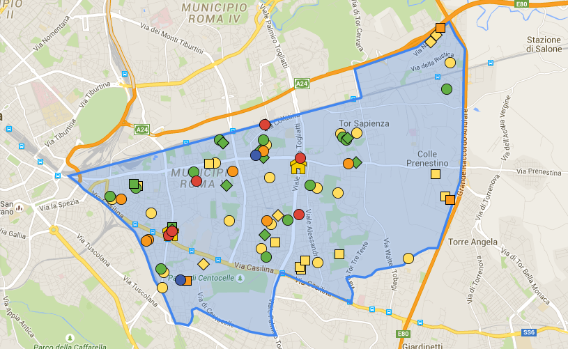 Le mappe dei servizi sociali del V Municipio (5) e dei negozi aperti ad ...