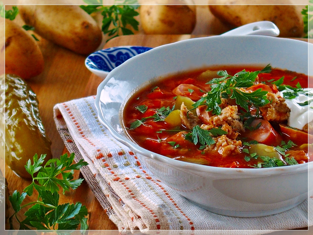 ROSYJSKA SOLIANKA Z MIESEM I ZIEMNIAKAMI | MOJA KSIĄŻKA KUCHARSKA