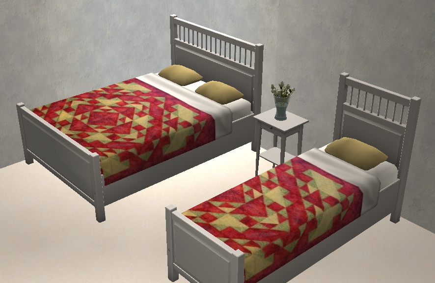 TheNinthWaveSims: The Sims 2 - 8 Quilted Bedding Recolors