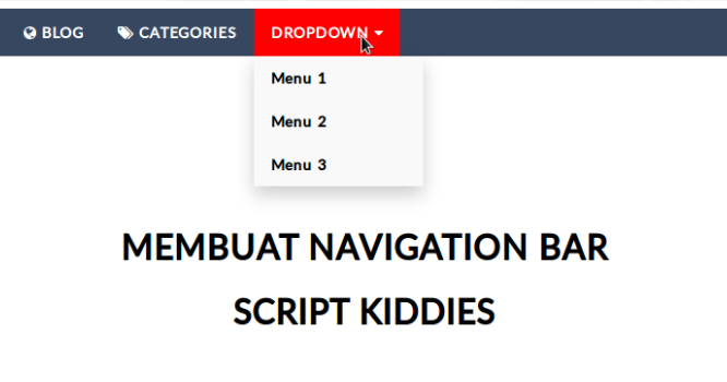 Membuat Navigation Bar Dropdown Dengan HTML dan CSS | Script Kiddies ...