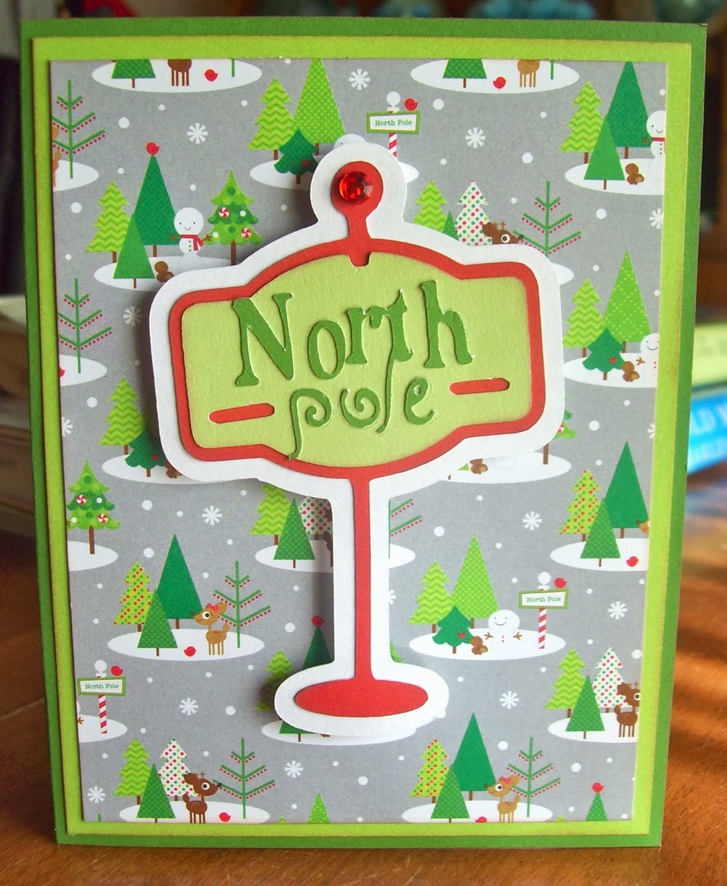 Cricut Crazy Scrapper: North Pole Christmas card