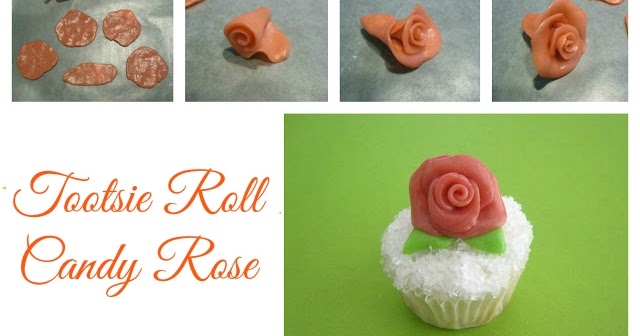 {VIDEO} Simple Tootsie Roll Candy Rose Cupcake Topper - The Lindsay Ann