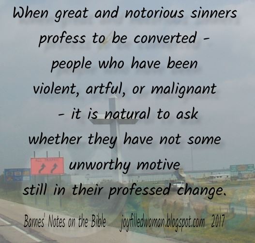 A Joy Filled Woman : Do Encourage Converted Sinners - Acts 9:26-27