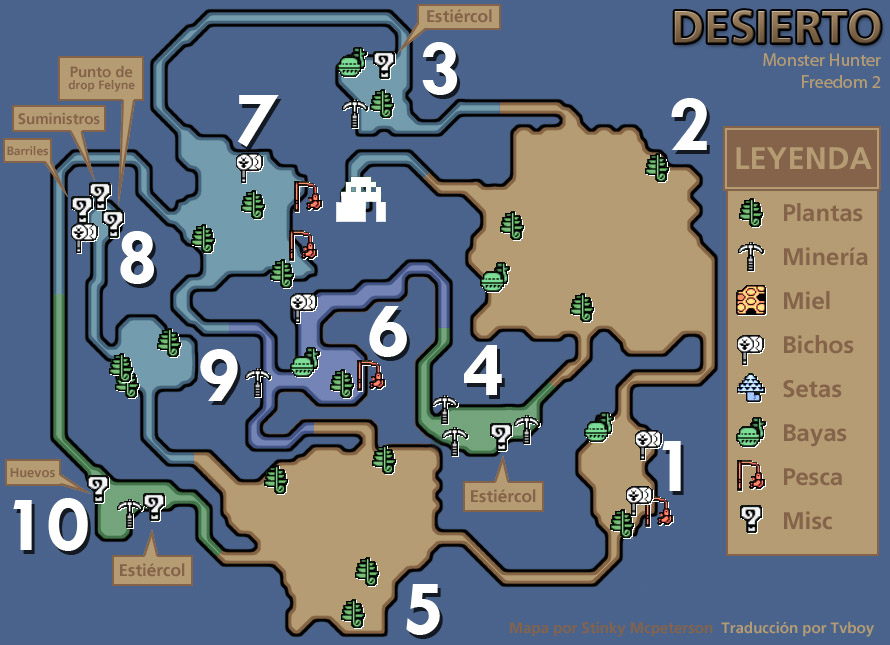 Guia Monster Hunter Freedom Unite: Mapas