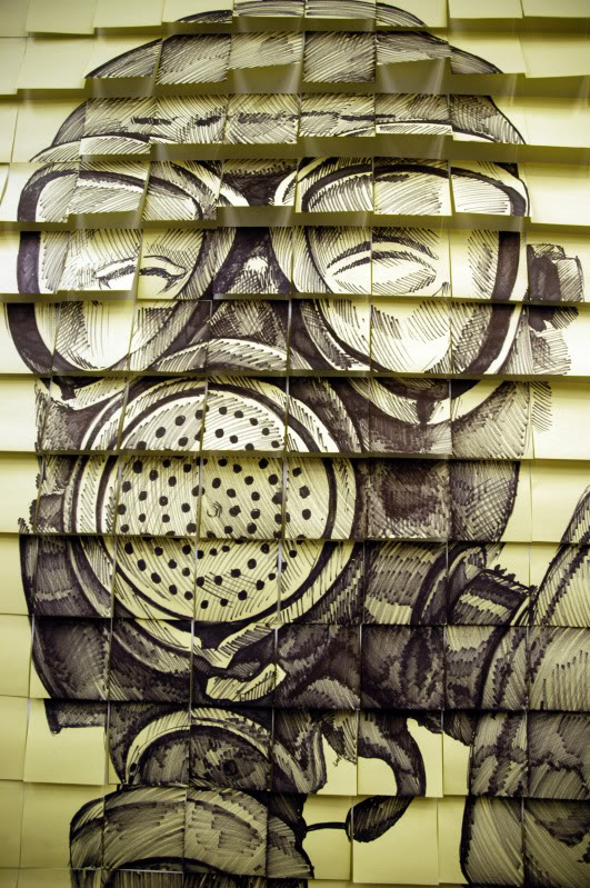 Lucky One: 25 Karya Seni menggunakan Post-it Note