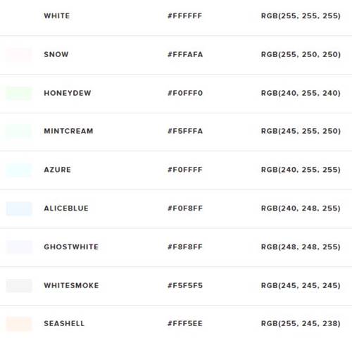 140+ Kode Warna HTML dan CSS Lengkap (Kode Hex dan RGB) - InfoAkurat.com