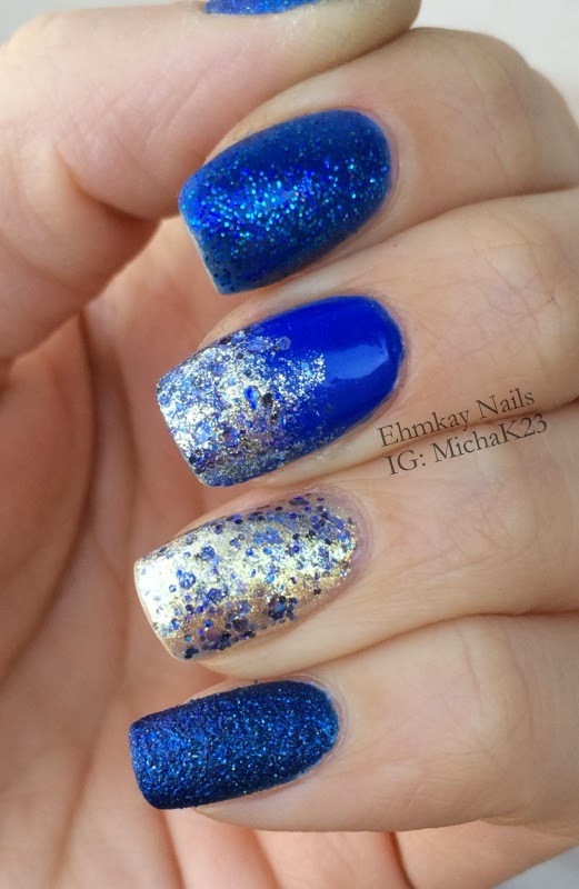 ehmkay nails: Lapis Blue Skittle Manicure