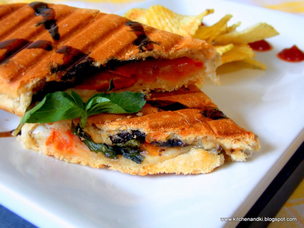 Caprese Panini with Balsamic Reduction