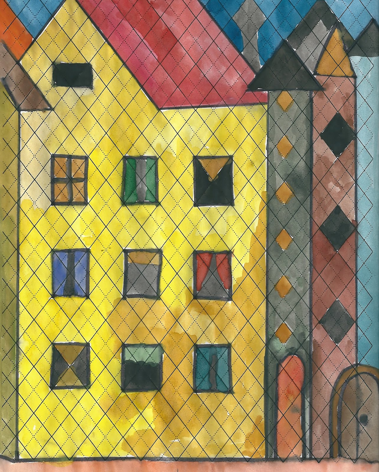 Fagervikslyra: Bilduppgift - diagonalt rutmönster