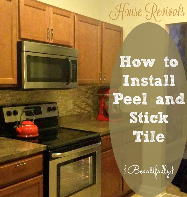 Adhesive Backed Tile DIY {EAsy}