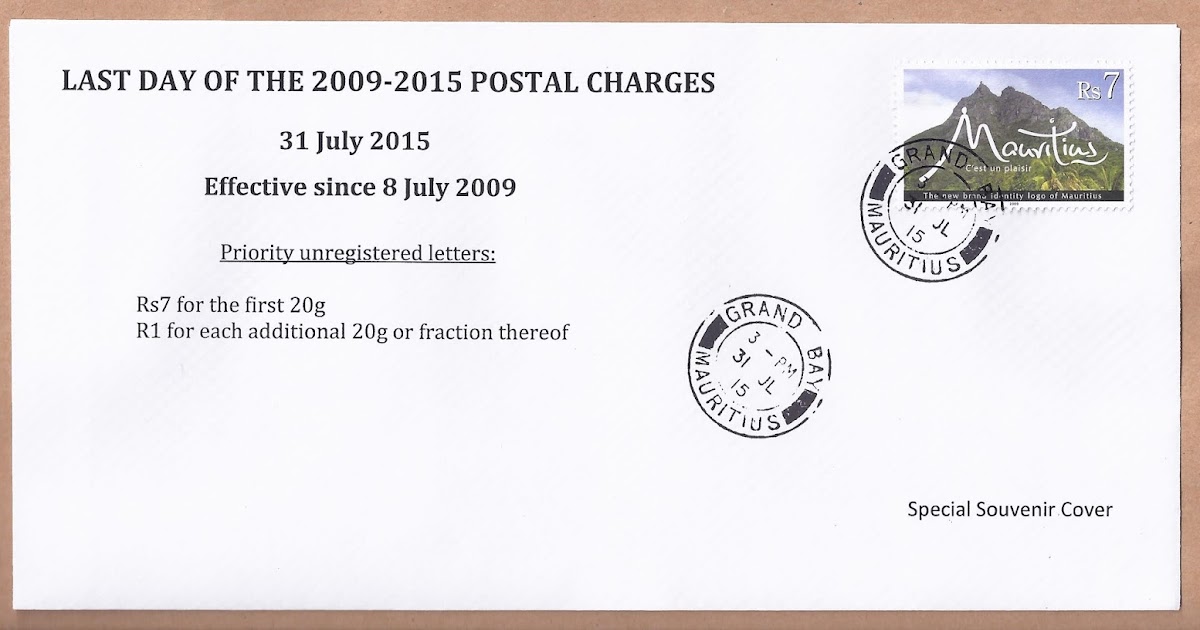 Mauritian Philatelic Blog: New Postal Charges in Mauritius